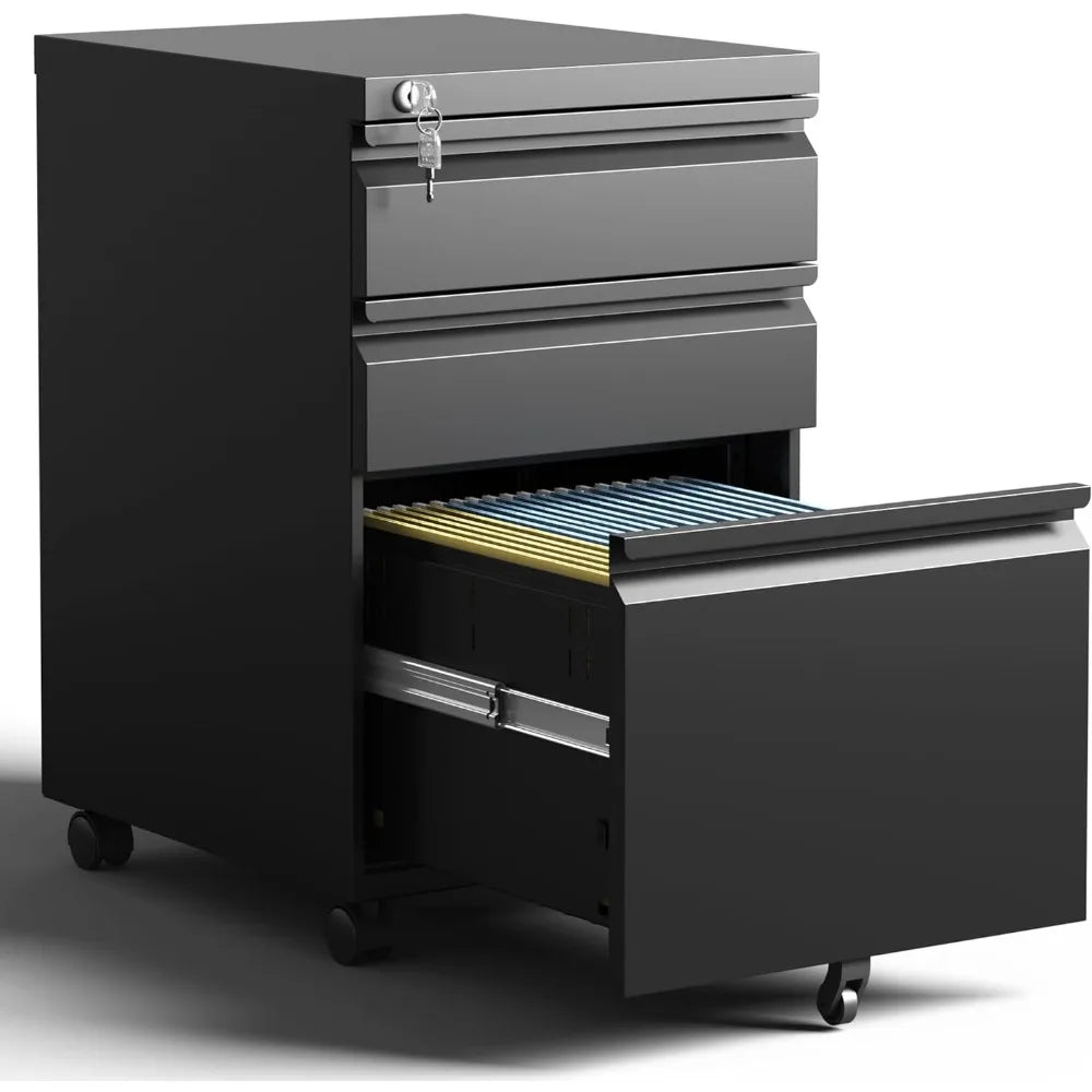 3-tier Chest of Drawers With Wheels Mechanical Workshop Tool Cabinet W ...