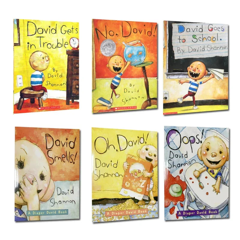6 Books Set A Diaper David David Children's Basic Concepts Books Kids ...