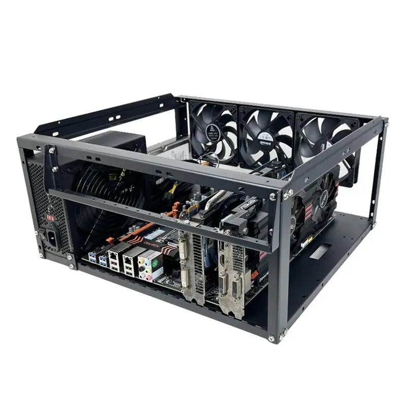 Stackable PC Case Compact Open Chassis X79 X99 Dual EATX Motherboard B ...